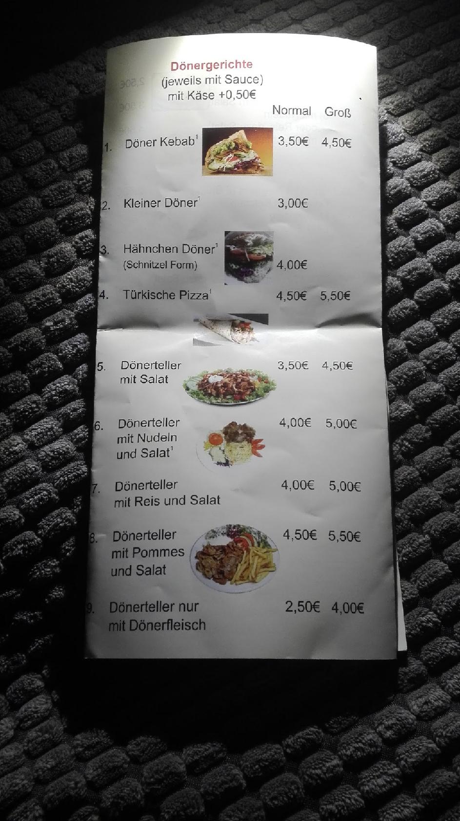 Menu at Asia Imbiss pub & bar, Ducherow