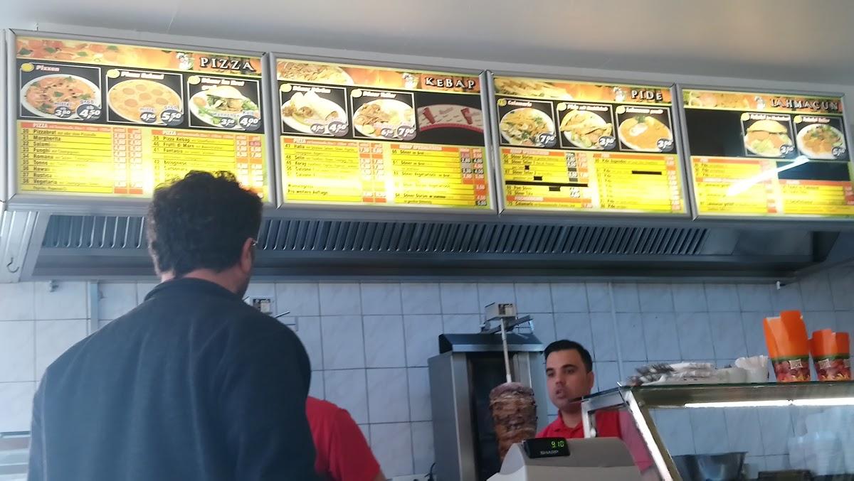 Menu at Aspendos Döner restaurant, Ludwigshafen