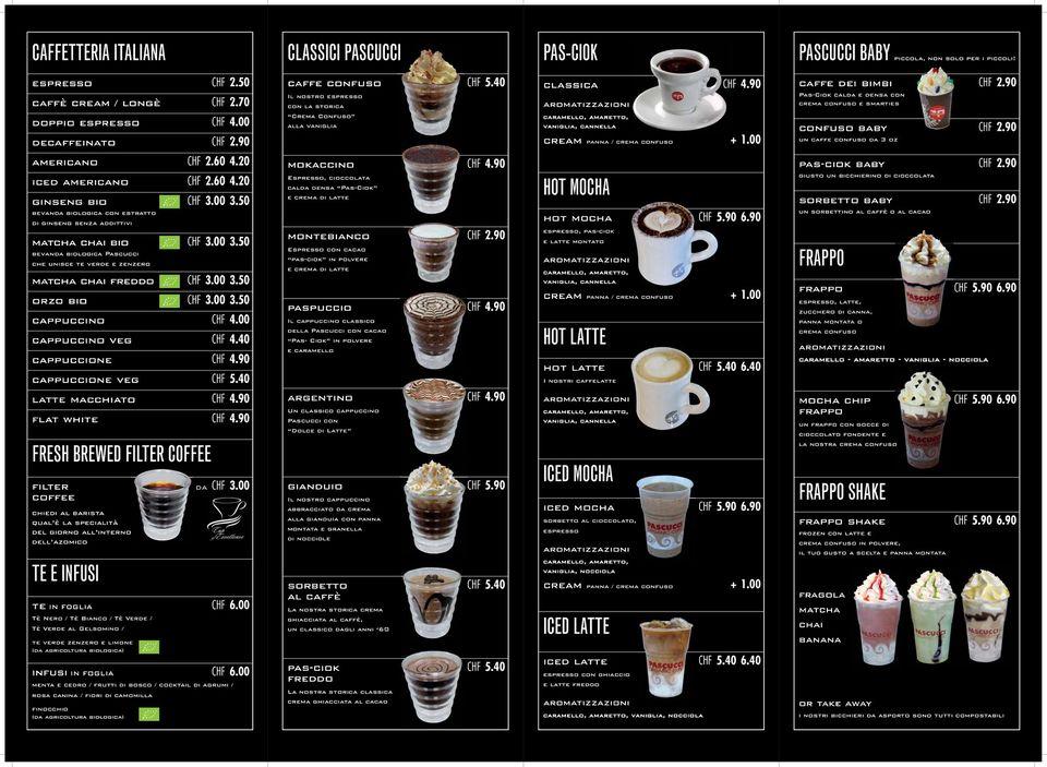 Menu da Caffè Pascucci Lugano, Lugano