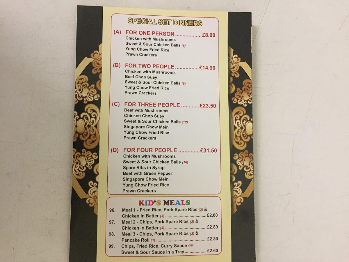 Menu at Canton House Coventry fast food, Coventry