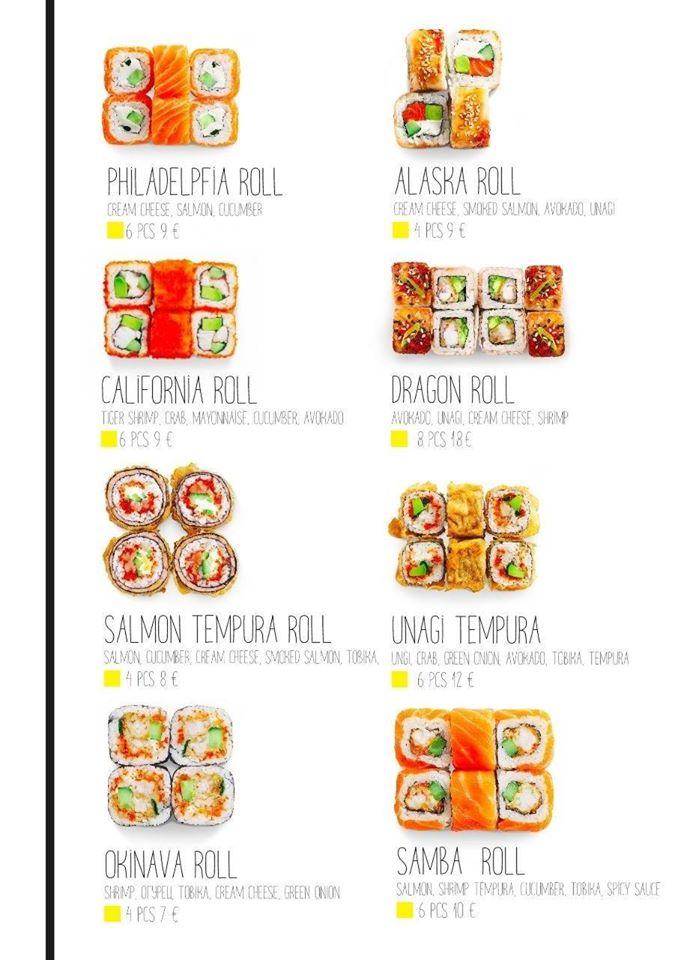 Menu at Sushiexpress restaurant, Tivat