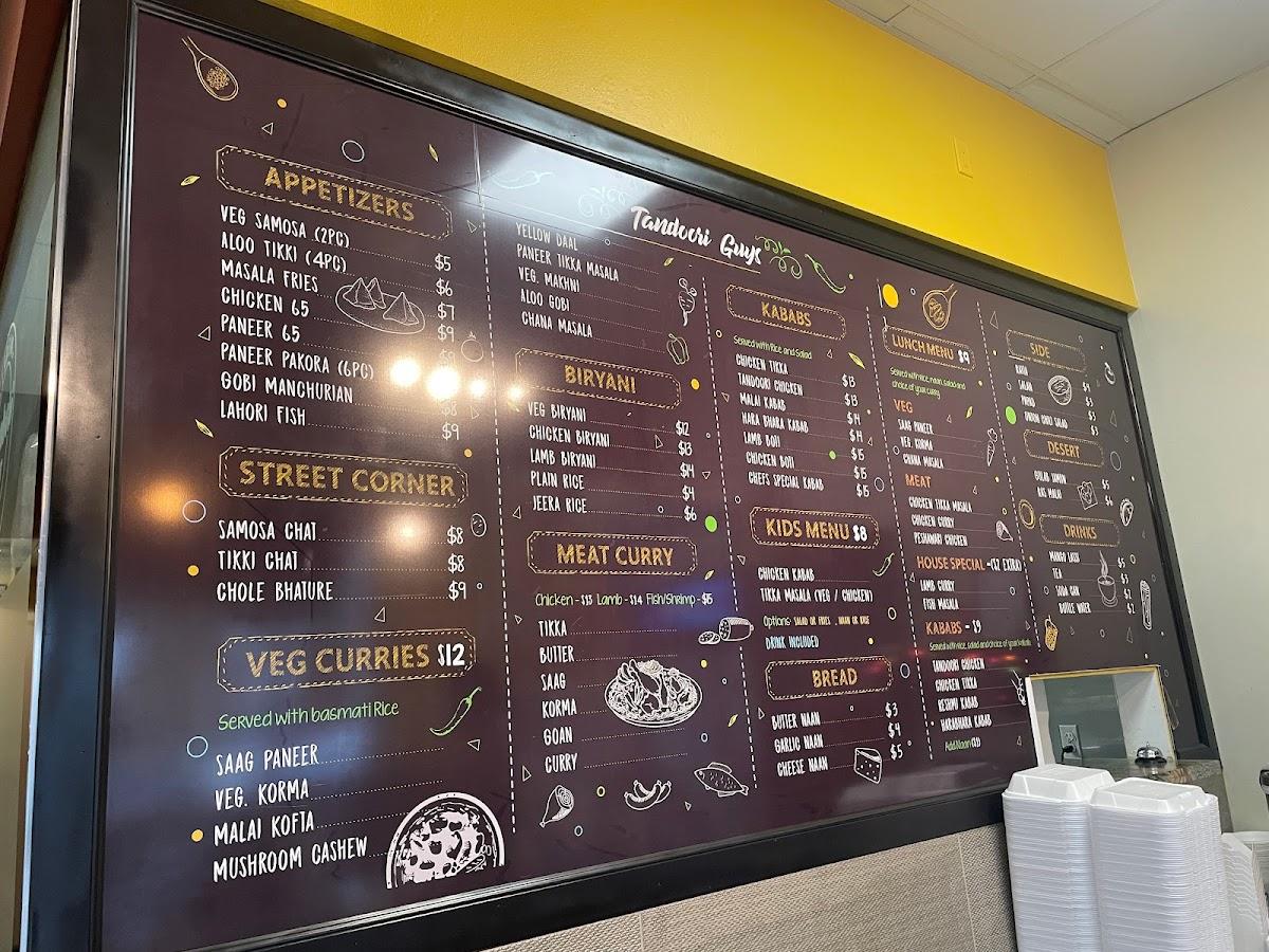 Menu at Tandoori Guys &catring service fast food, Carlsbad