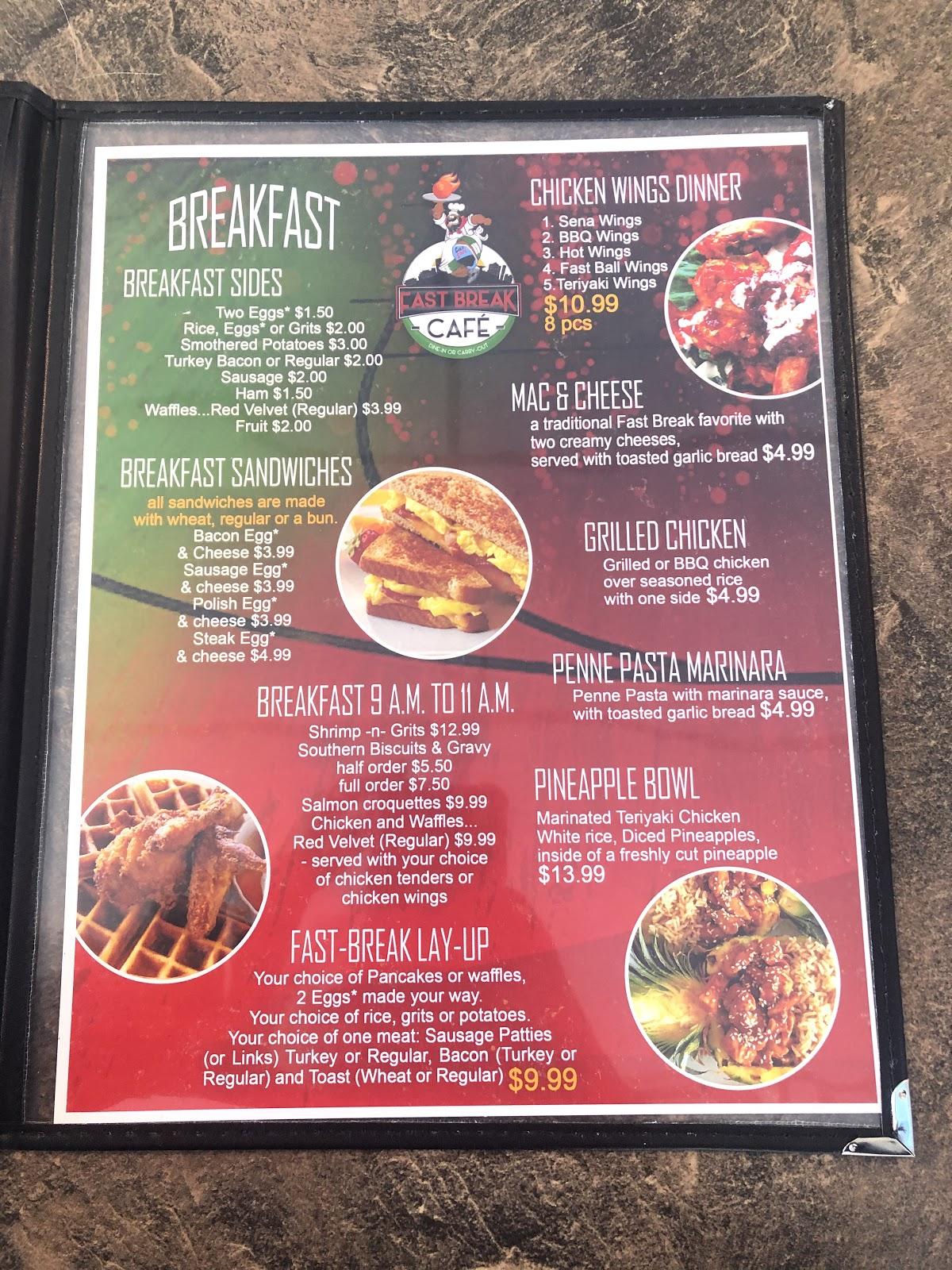 Menu at Fastbreak Cafe, Milwaukee