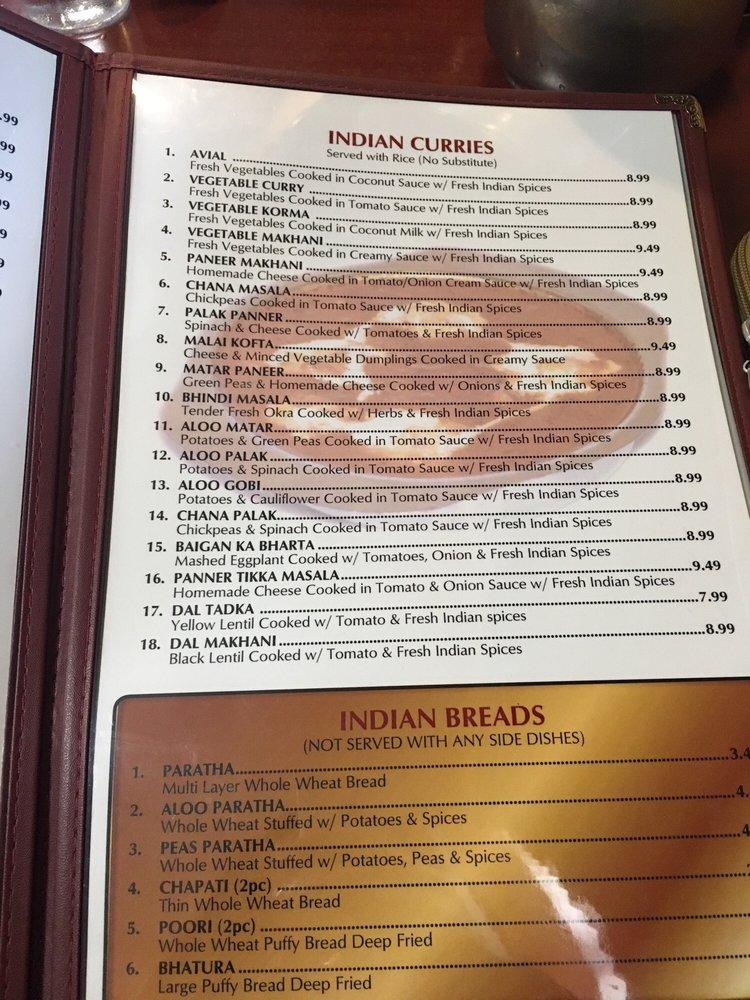 Menu at Udipi Cafe, Monroeville, Old William Penn Hwy