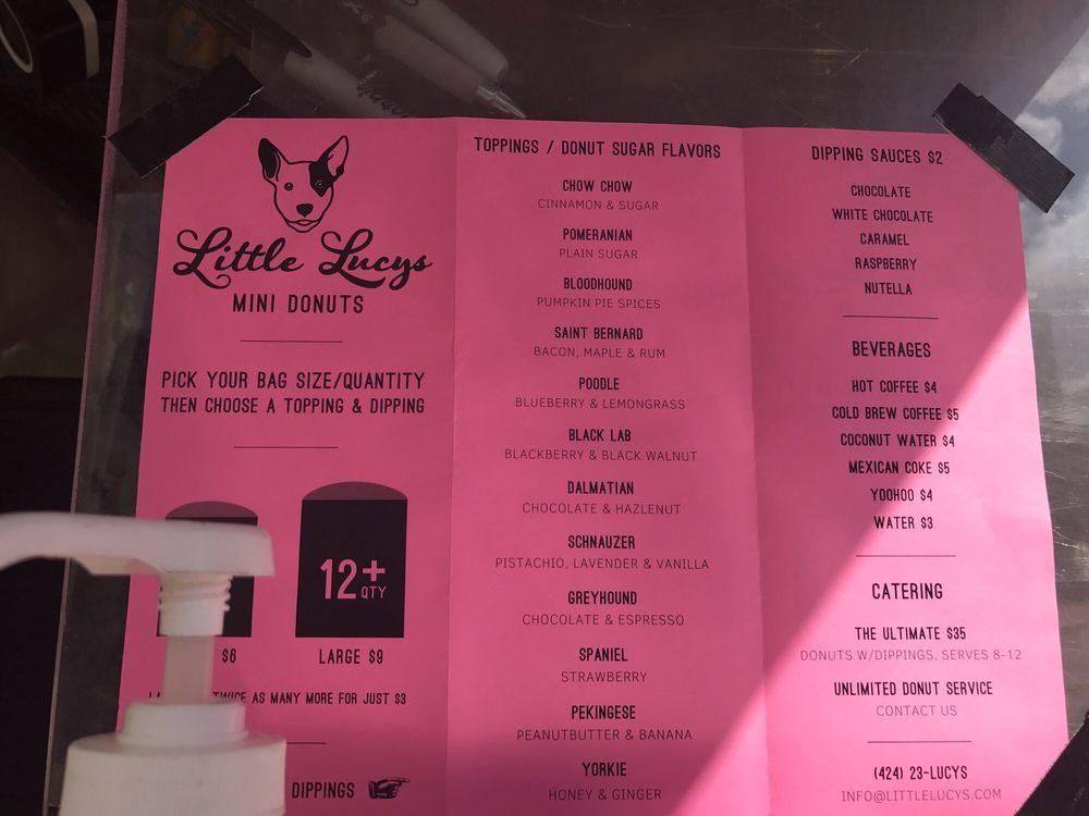Menu at Little Lucy's fast food, Austin, 75 1/2 Rainey St