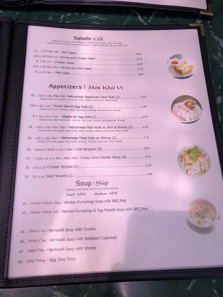 Menu at Thuan Loi Restaurant, Yarmouth
