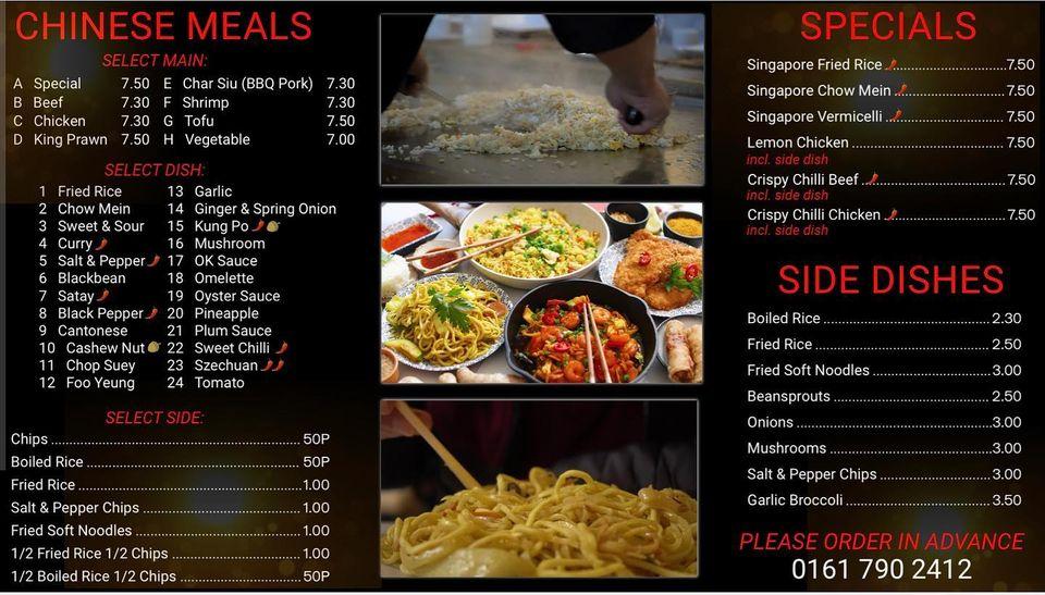 Menu at The Walkden Bar, Eccles