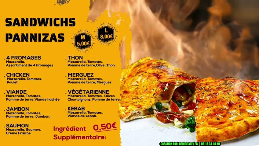 Menu at HERO PIZZA restaurant, La Rochelle