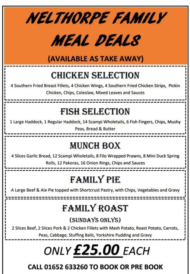Menu at Nelthorpe Arms pub & bar, Barton-upon-Humber, School Ln