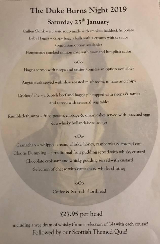 Menu at The Duke pub & bar, Buxton