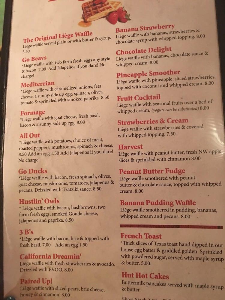 Menu at Waffle Hut & Eatery restaurant, Klamath Falls