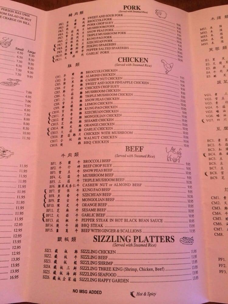 Menu at New Hunan Restaurant, Miles City