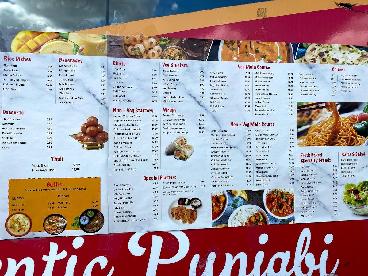 Menu at Punjabi By Nature restaurant, Brampton, The Gore Rd Unit 57