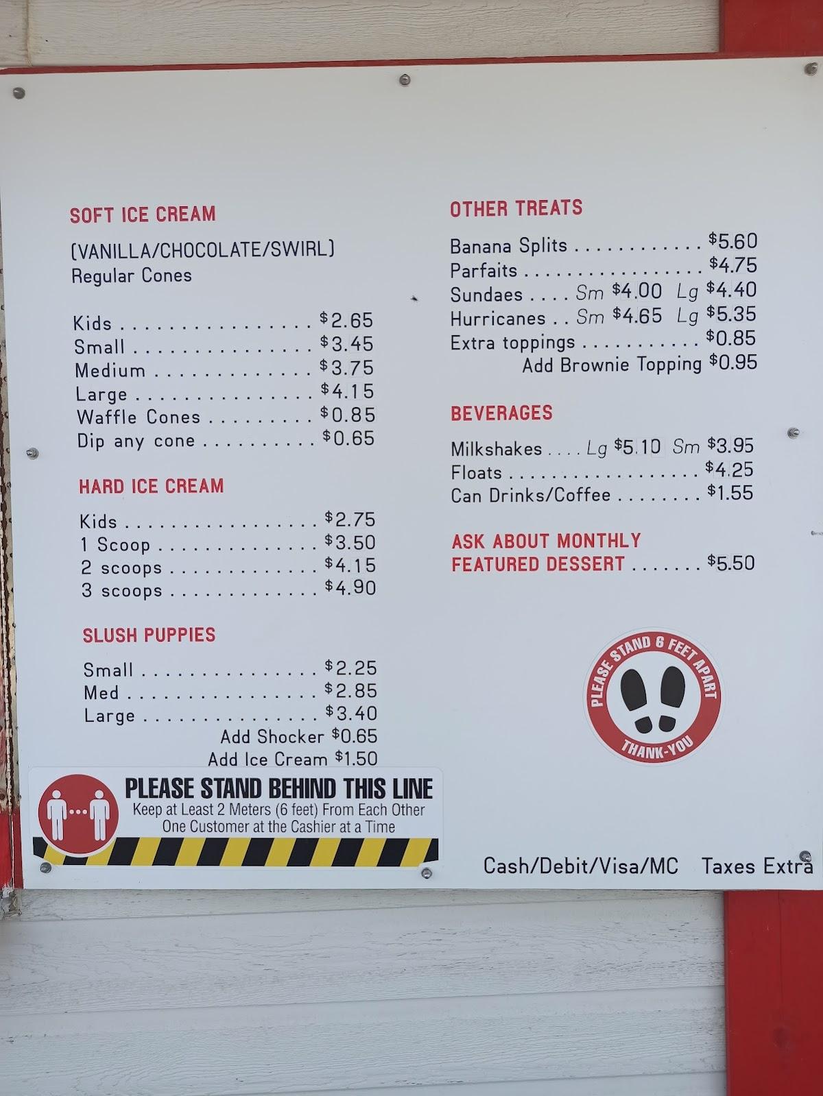 Menu at Brian's Drive-In fast food, Lorette, Dawson Rd