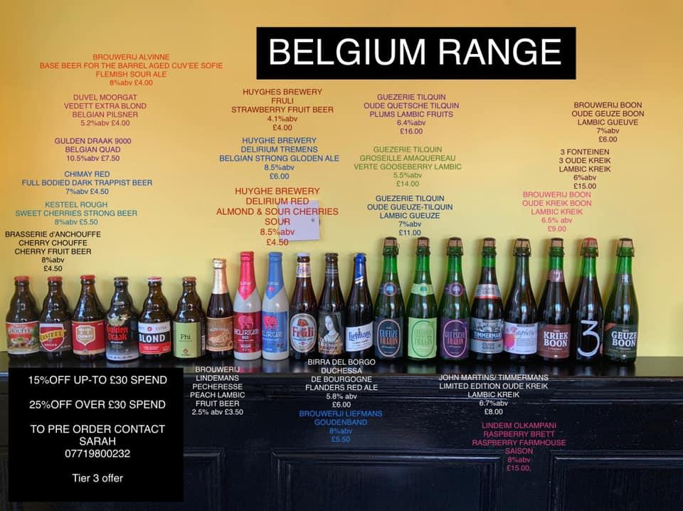 Menu at Chequers Micropub, Beverley