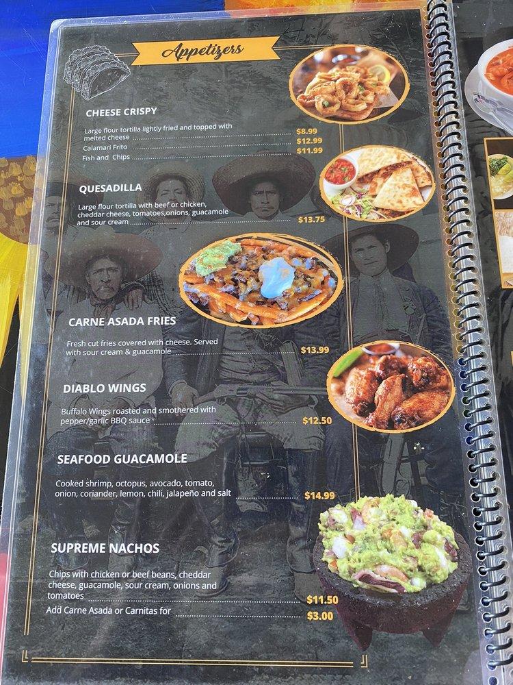 Menu at La Catrina restaurant, Kingman