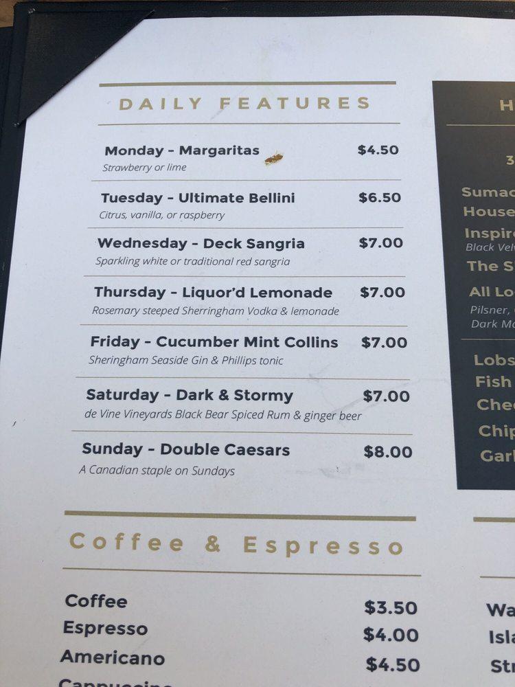 Menu at Milestones pub & bar, Victoria