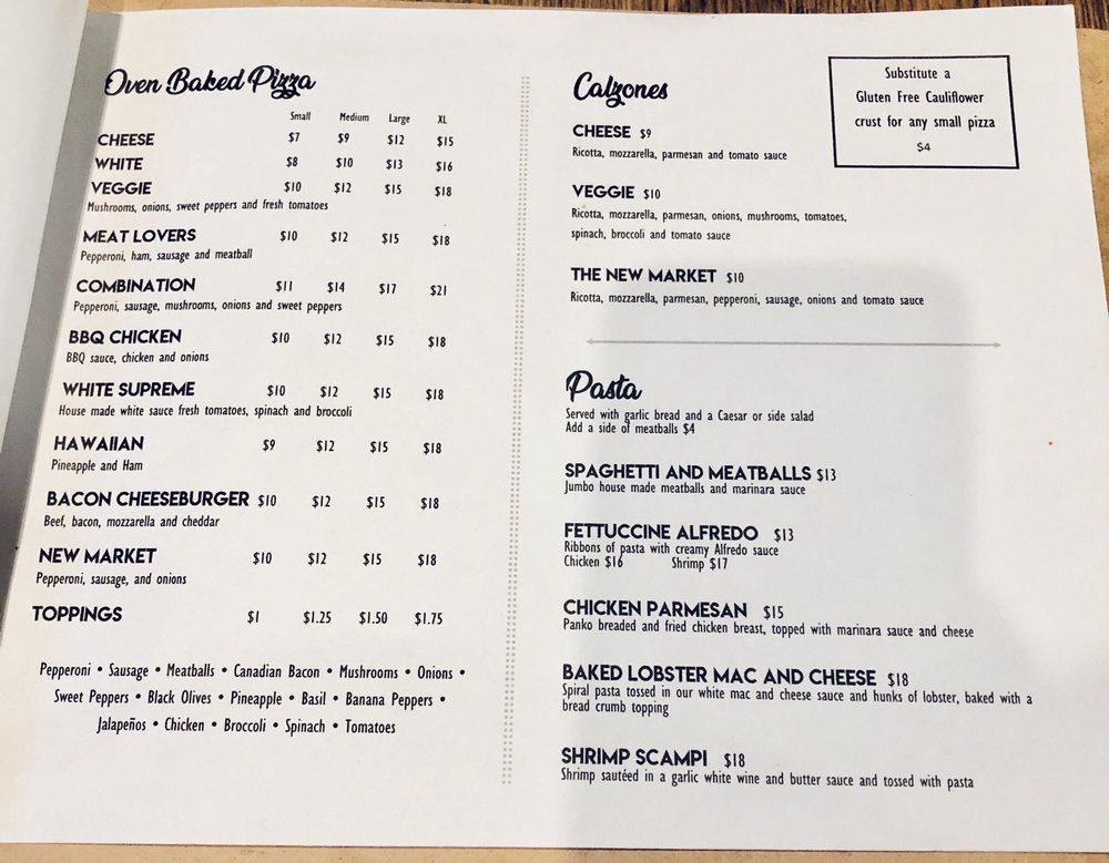 Menu at The Derby Restaurant & Bar, New Market