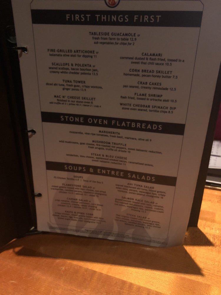 Menu at Flamestone American Grill pub & bar, Oldsmar
