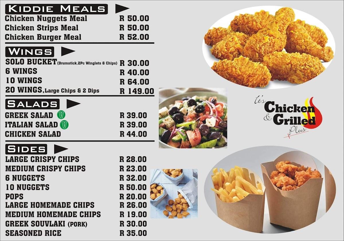 Menu at It's Chicken & Grilled Plus Northview restaurant, Johannesburg