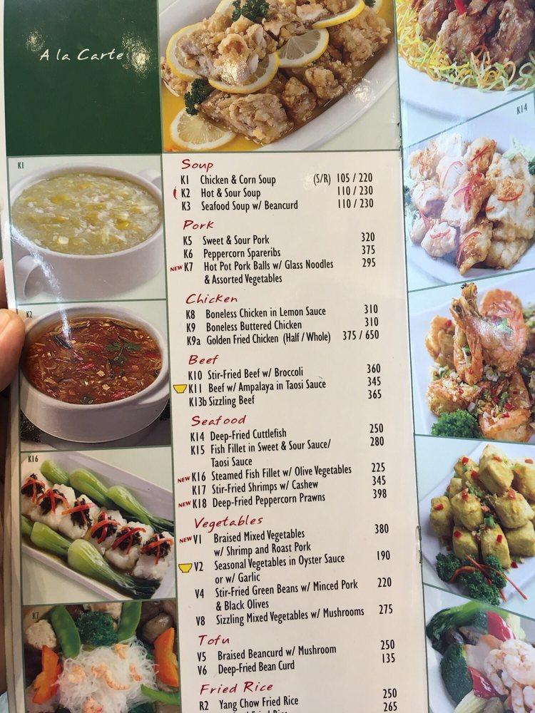 Menu at Luk Yuen restaurant, San Juan, GL