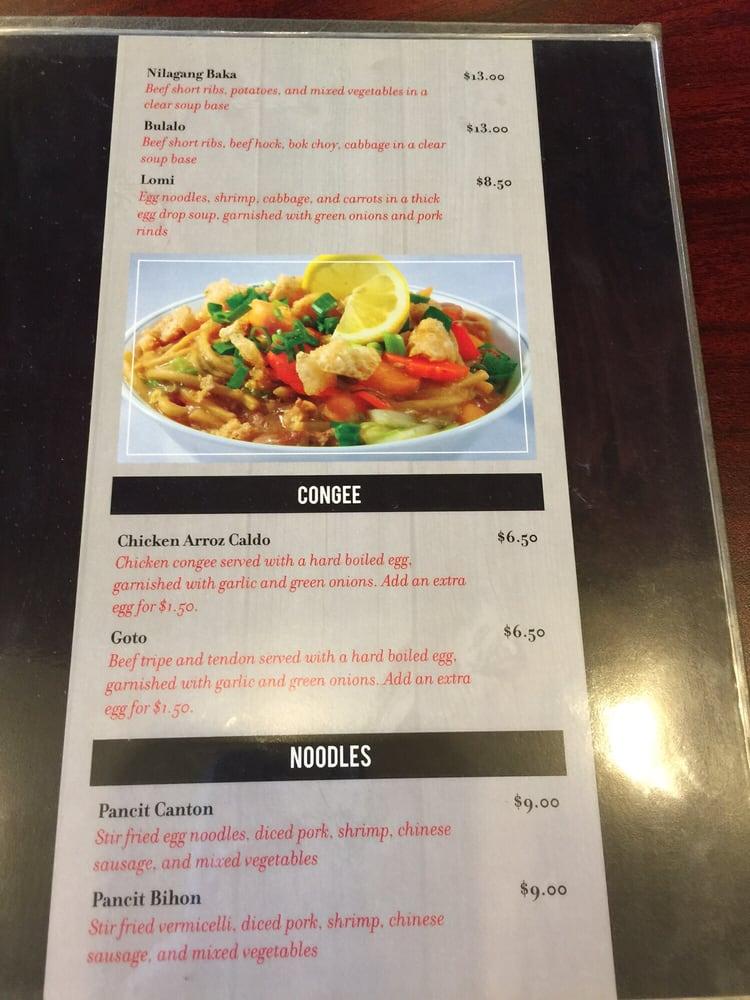 Menu at Kumare Restaurant and Bakery, Delta