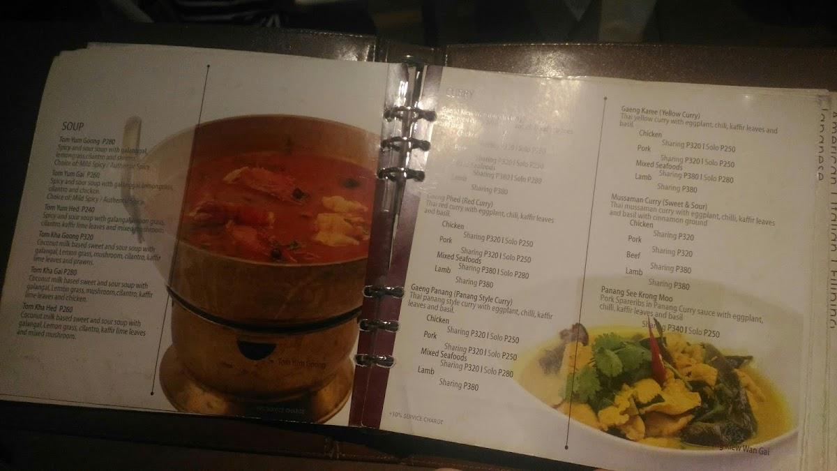 Menu at Q Kitchen restaurant, Tacloban City