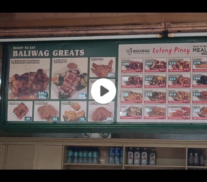 Carta del restaurante Baliwag Lechon Manok Liempo, Parañaque, 261 Doña ...