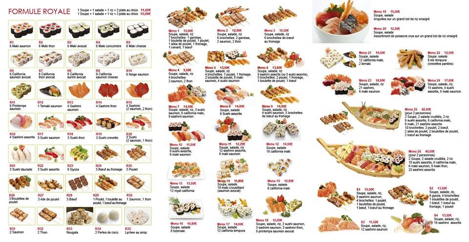 Menu au Chez Zhou restaurant, Longjumeau, 32 Rue Maurice