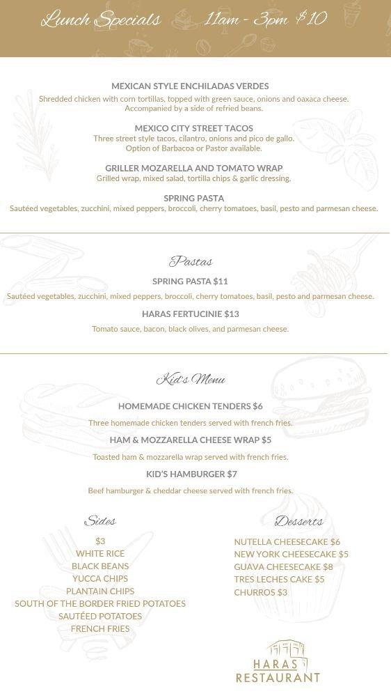 Menu at Haras Restaurant, Conroe
