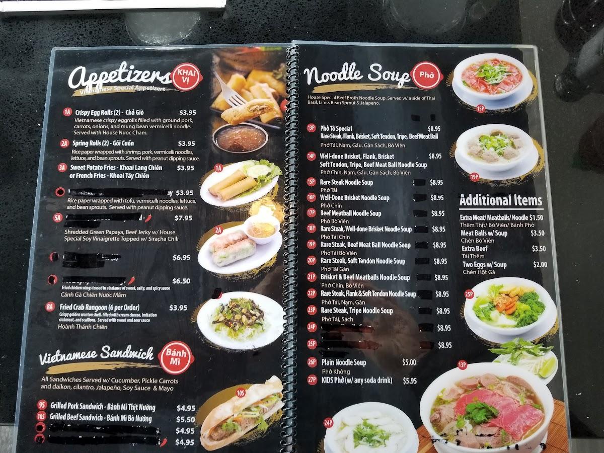 Menu at Vietopia Bistro restaurant, Taylorsville