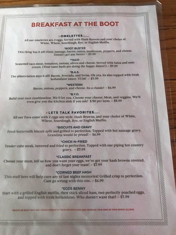 Menu at Flying Boots & Wings pub & bar, Tacoma