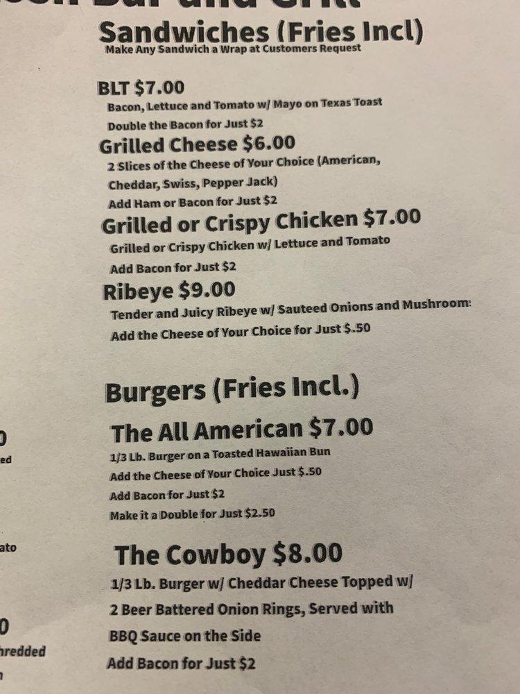 Menu at The Kosh Bar & Grill, Milton