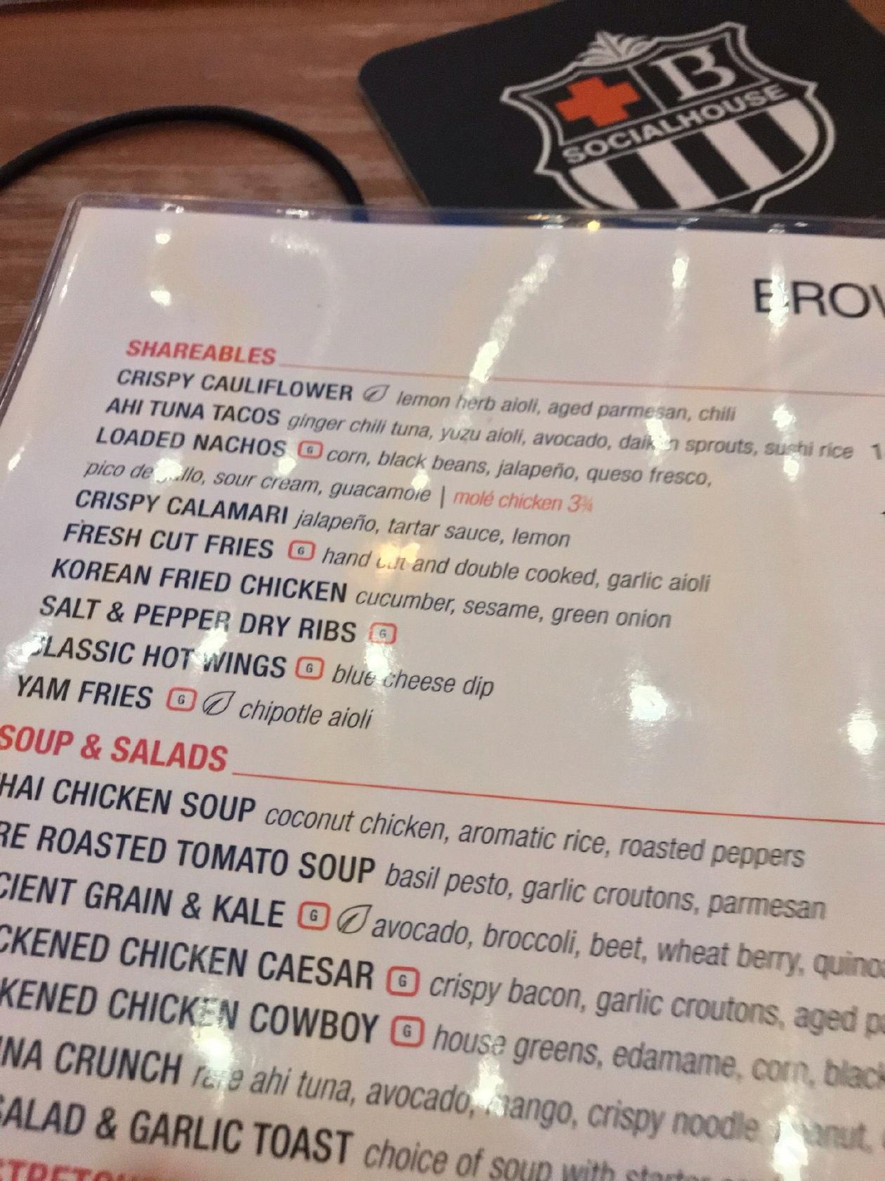 Menu at Browns Socialhouse Queen Elizabeth Theatre (QE Theatre) pub ...