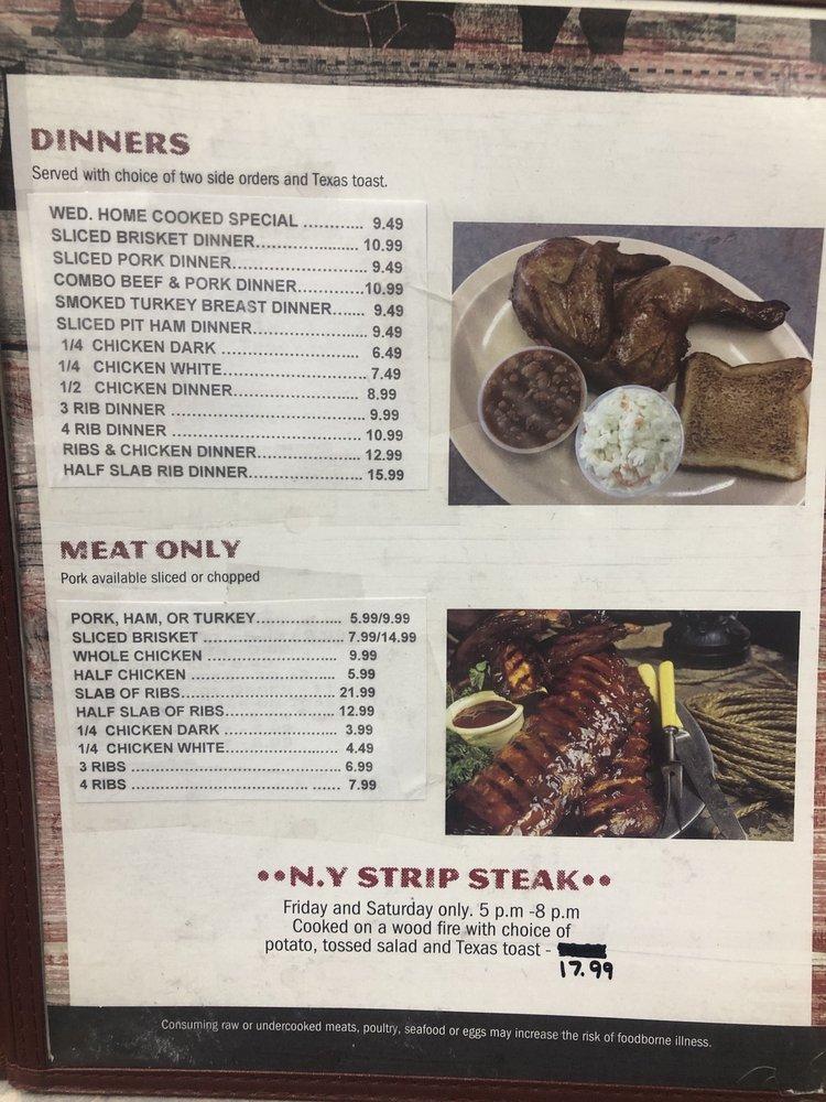 Menu at Old Crow Real Pit Bar-B-Q, Umatilla