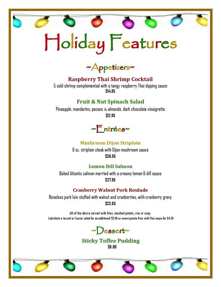 Menu at Albatross Hotel restaurant, Gander