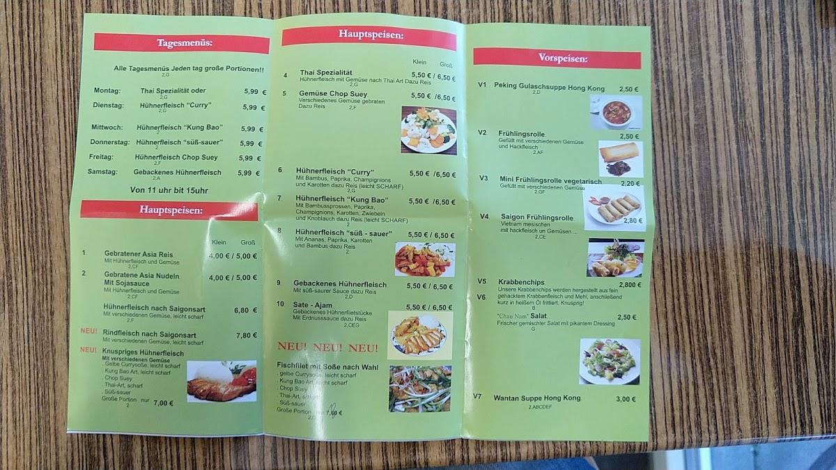 Menu at Asia Express Chau Nam restaurant, Koblenz