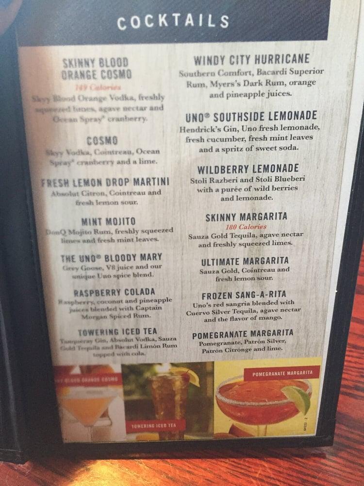 Menu at UNO Pizzeria & Grill, Dedham, 270 Providence Hwy