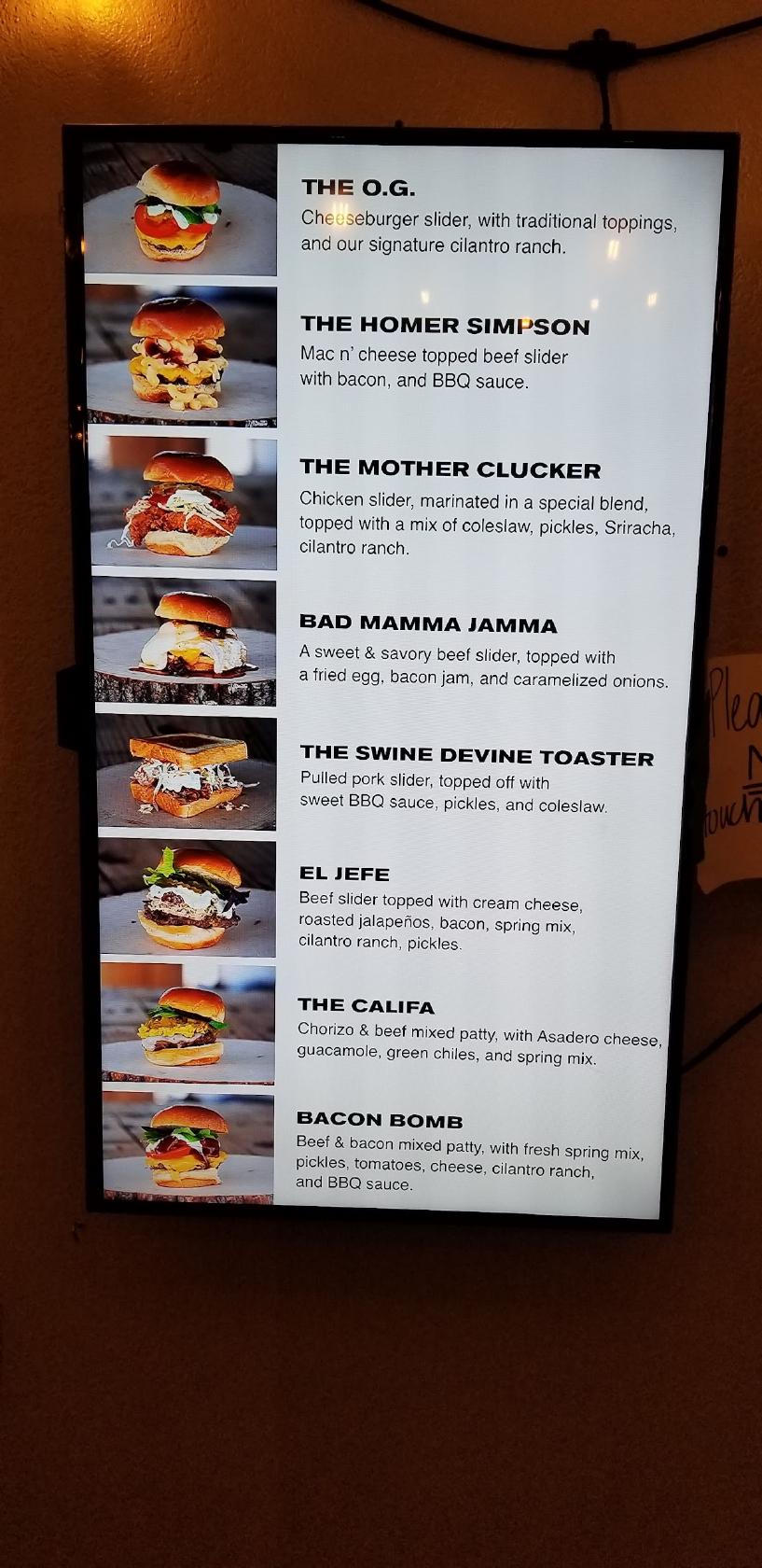 Menu at Curb Side Bistro restaurant, Odessa, Andrews Hwy