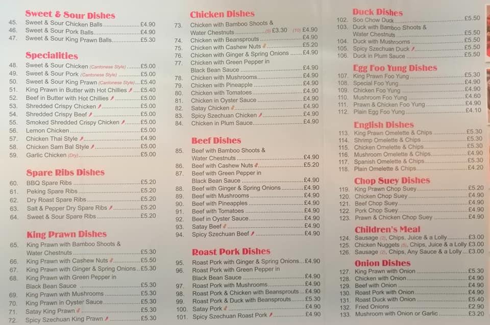 Menu at Good Friend Takeaway fast food, Treharris