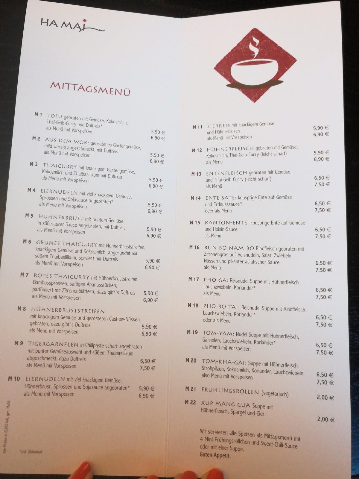 Speisekarte von Ha Mai restaurant, Aichach
