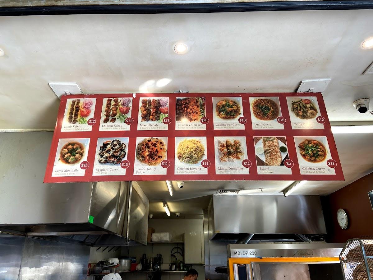 Menu at Kabul Kitchen restaurant, Dandenong, M/23 Cleeland St