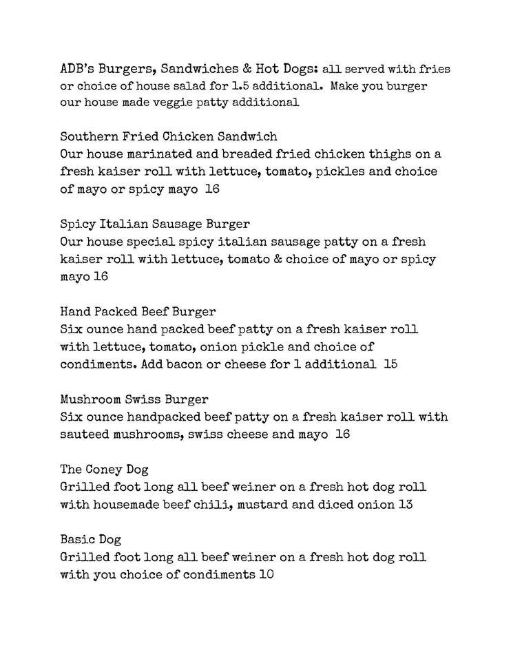 Menu at The Squirrel Cage restaurant, Windsor