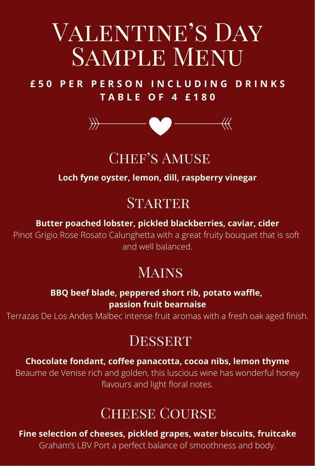 Menu at 1885 the Restaurant, Halifax
