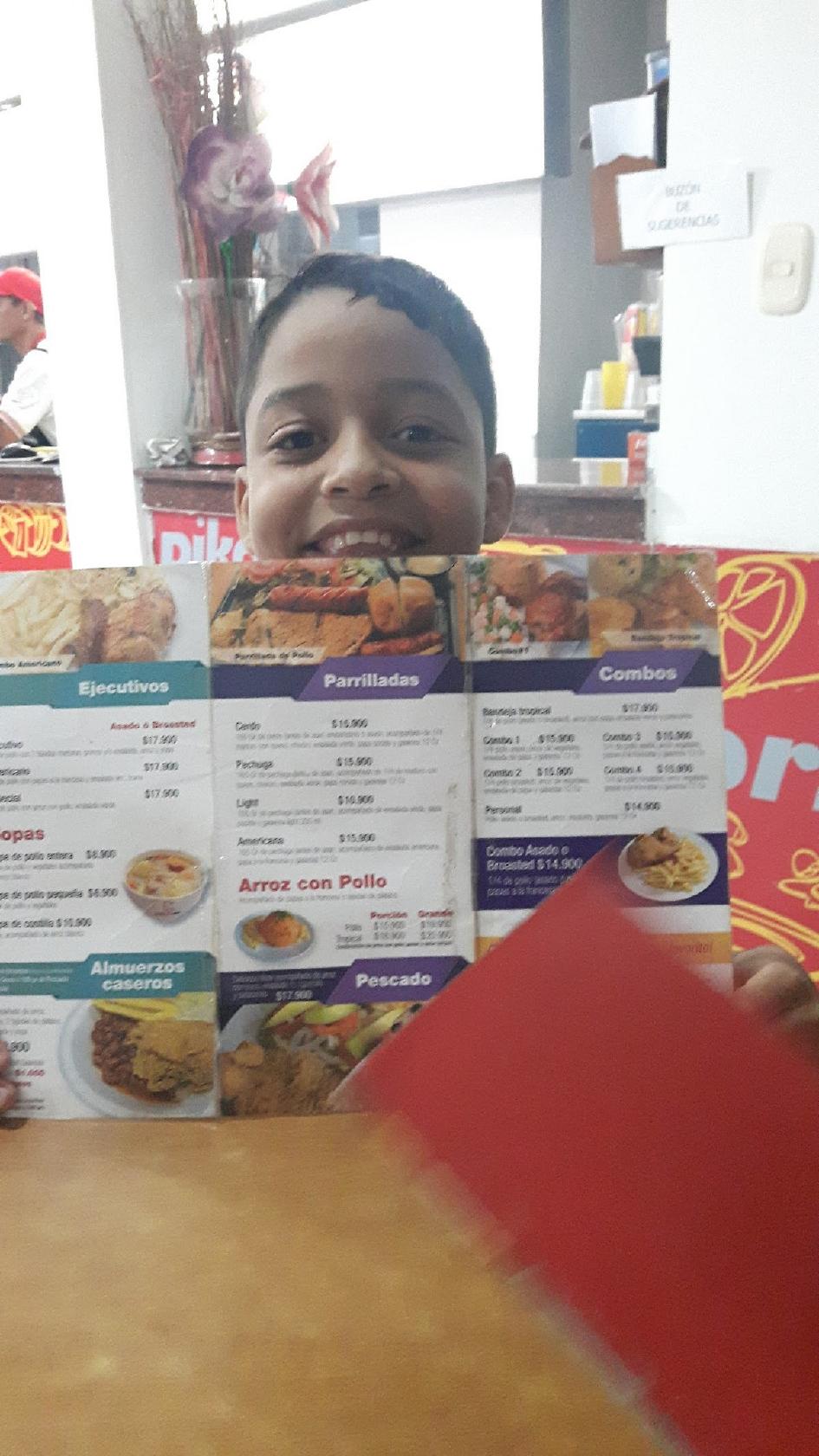 Menu at Piko Riko restaurant, Colombia, Mz-11
