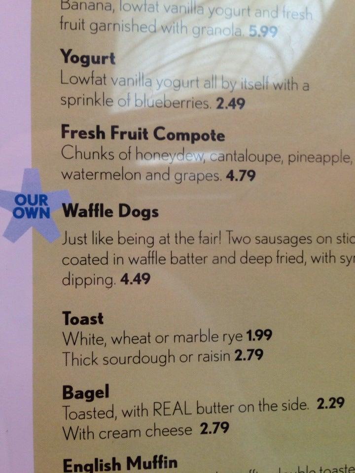 Menu at Drake Diner restaurant, Des Moines