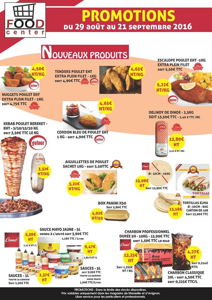 Menu at Food Center Avignon, Avignon