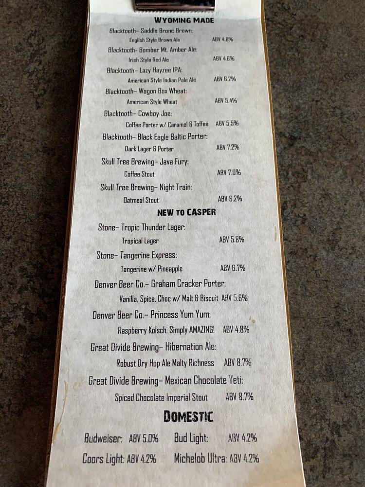 Menu at The Gaslight Social pub & bar, Casper