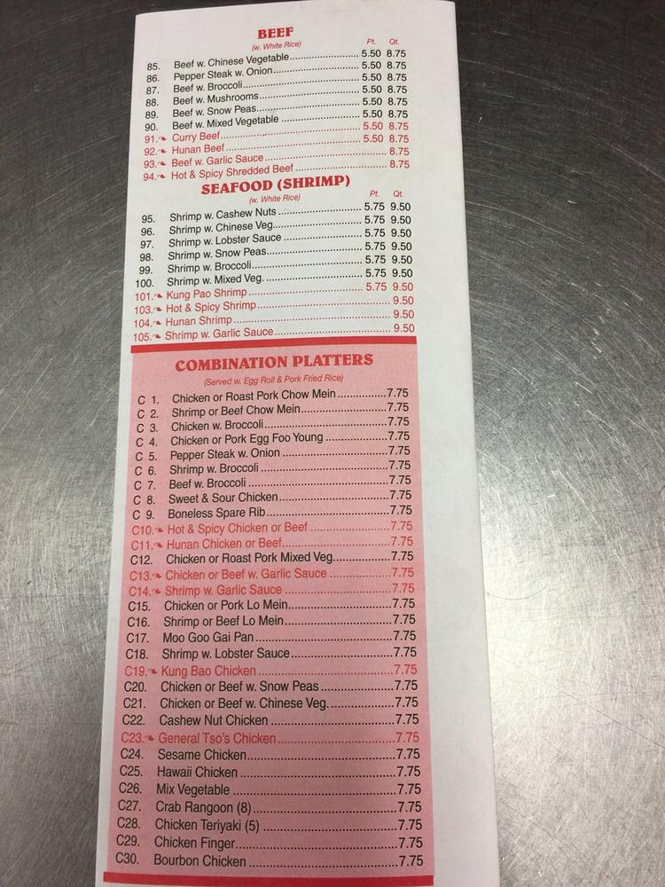 Menu at Asian Taste restaurant, Concord, 15 Village St