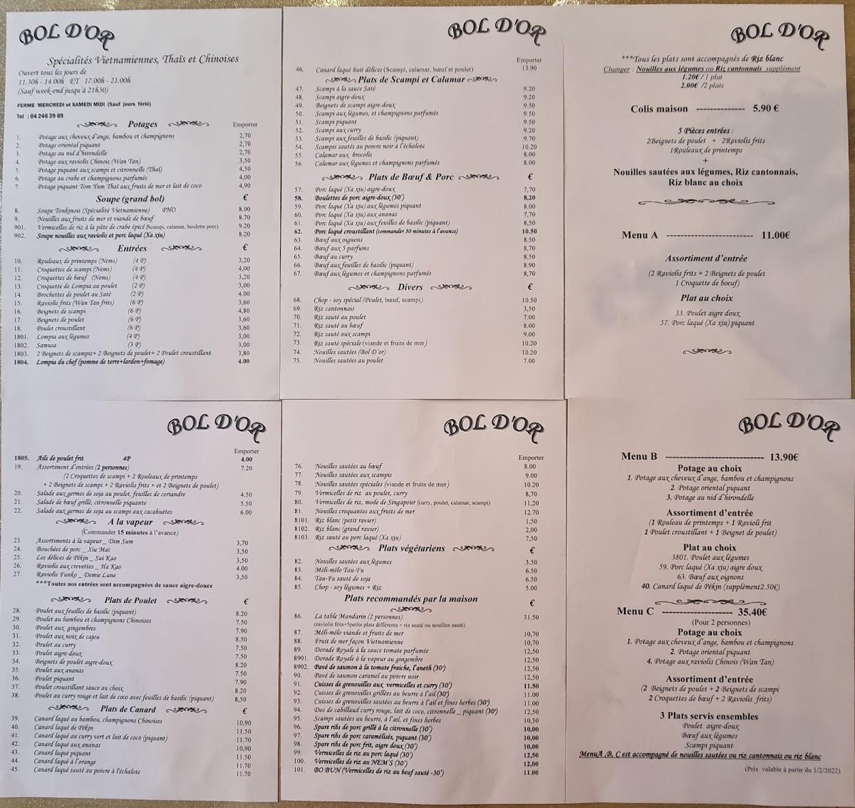 Menu au Bol d'Or, Saint-Nicolas